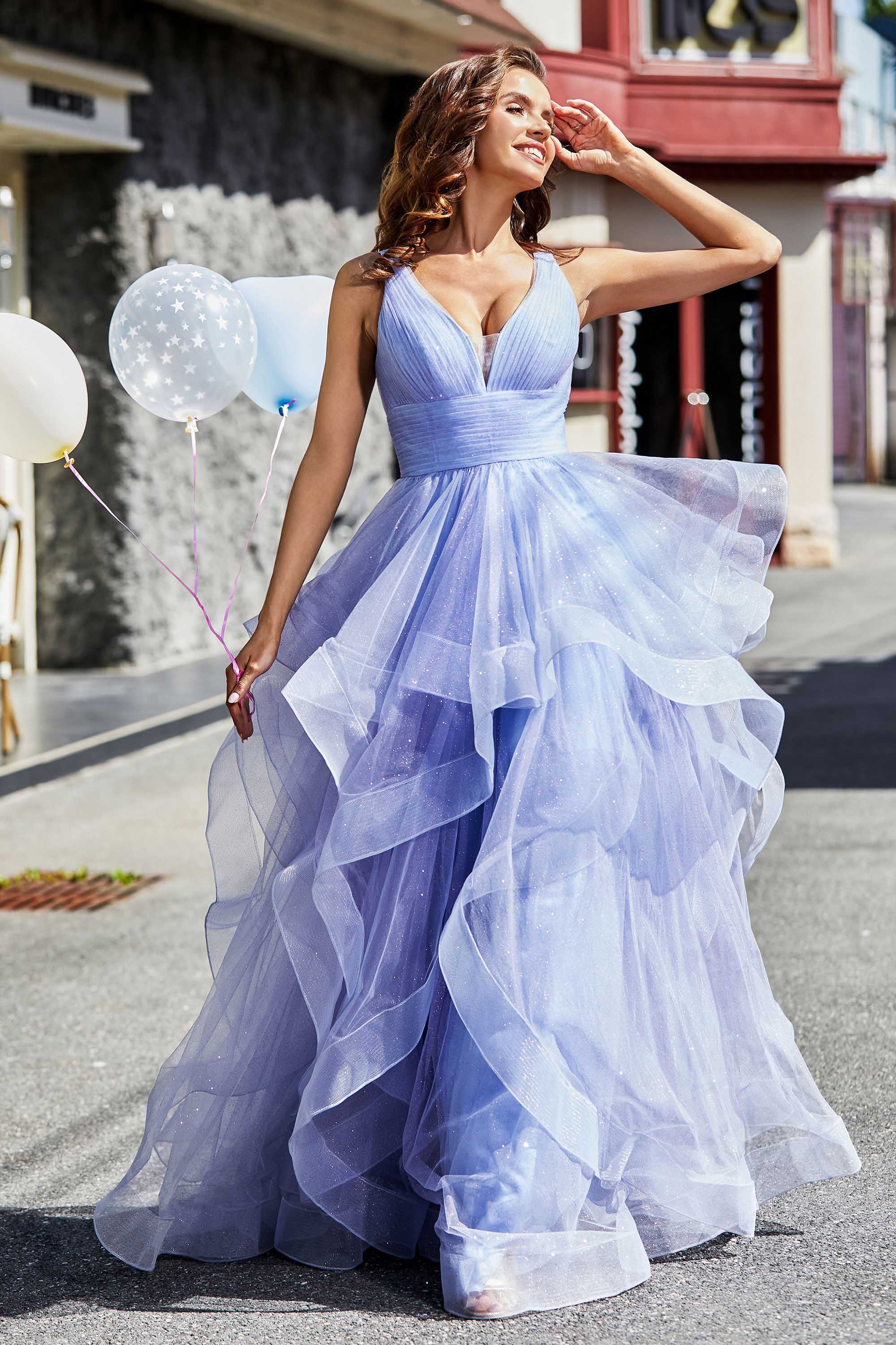 Tiered Prom Dresses - Be the Queen on Prom Night – DUNTERY