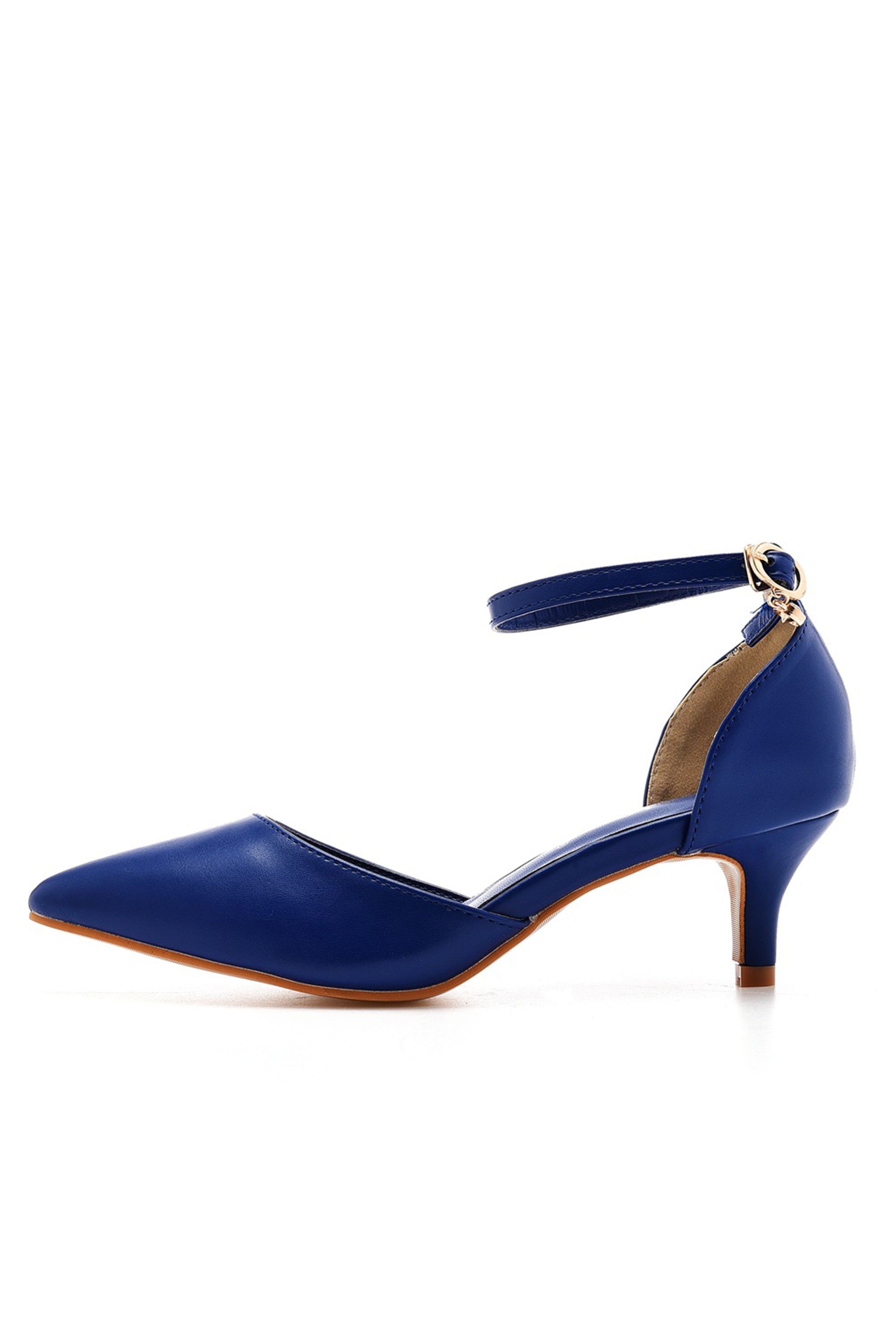 Simple Pointed Toe Shoes Stiletto Ankle Strap High Heels – DUNTERY