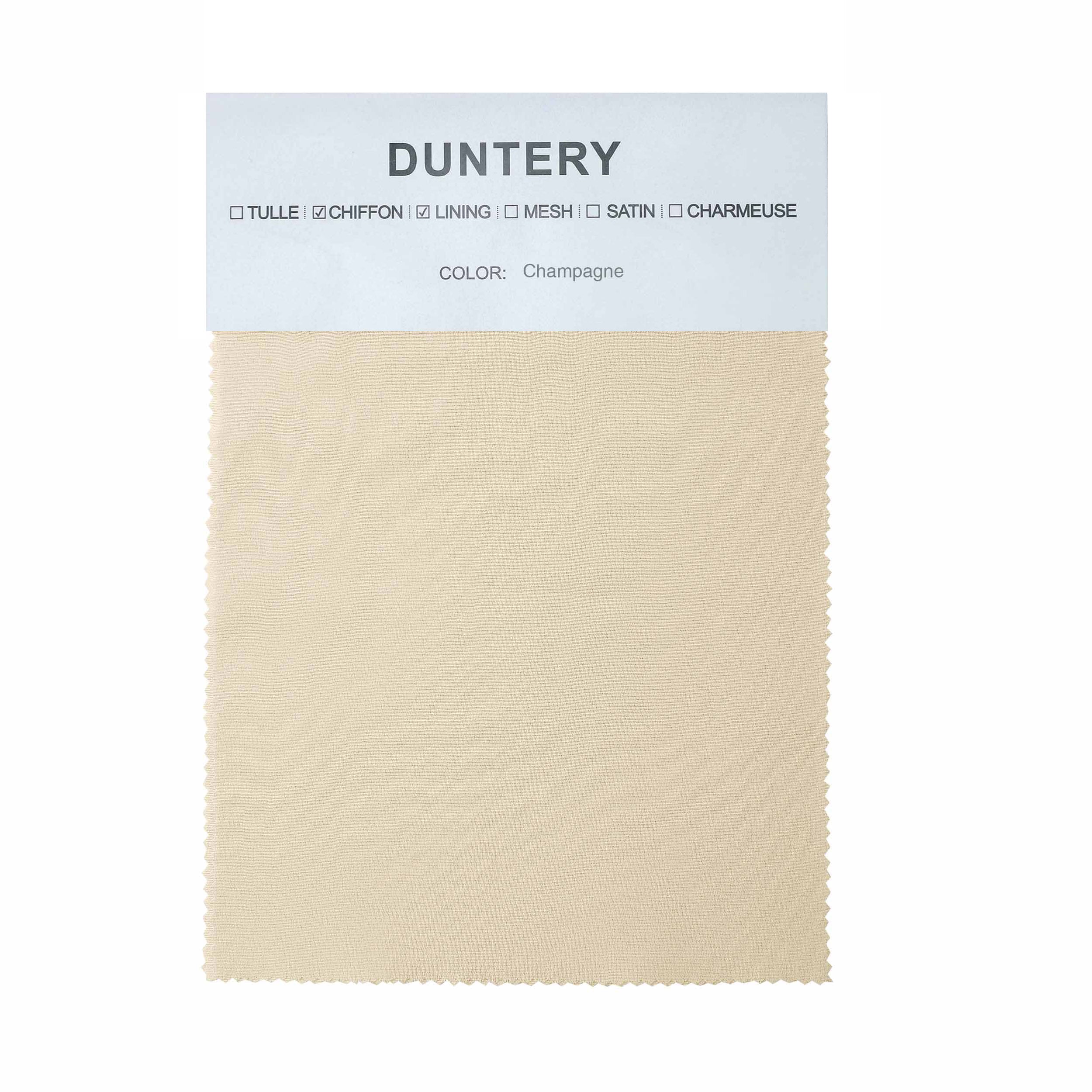 DUNTERY Chiffon Swatches