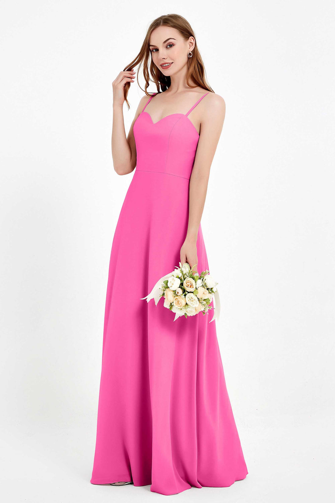 A Line Maxi Length Bridesmaid Gown – DUNTERY